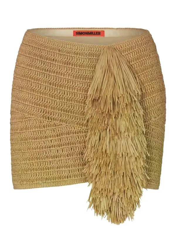 SIMONMILLER Pom Pom Mini Skirt - Neutrals