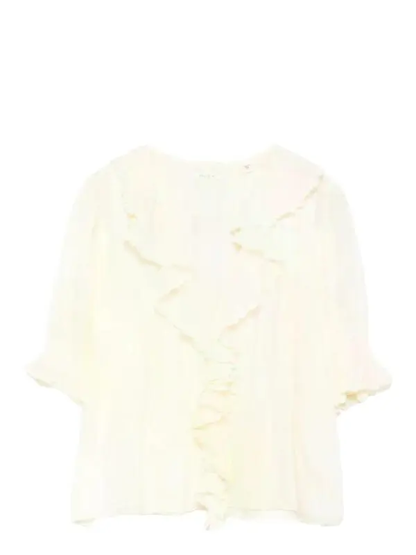 DÔEN Henri Ruffled Blouse - Yellow