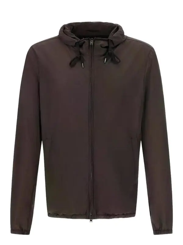 Herno Drawstring Hooded Jacket - Brown
