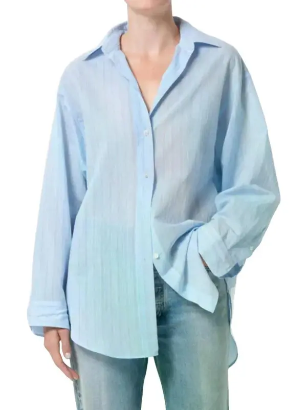 AGOLDE Sona Striped Shirt - Blue