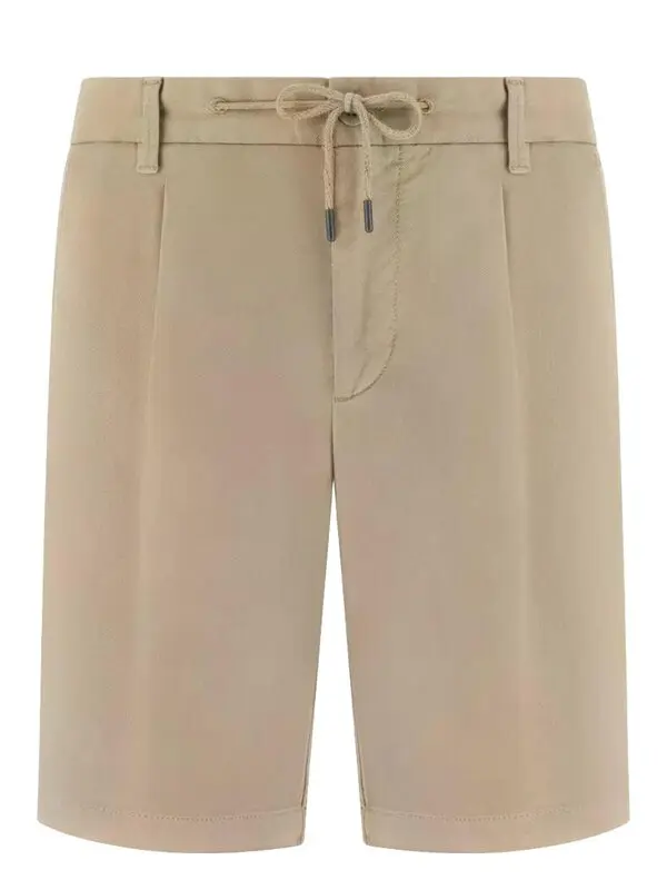 Boggi Milano Drawstring Pleated Shorts - Neutrals