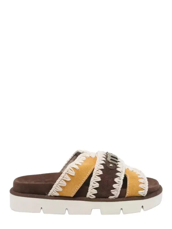 Mou Suede Sandals - Brown