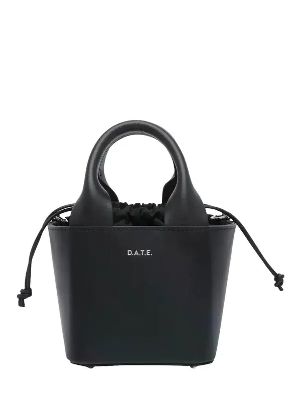 D.a.t.e. Logo Leather Tote - Black