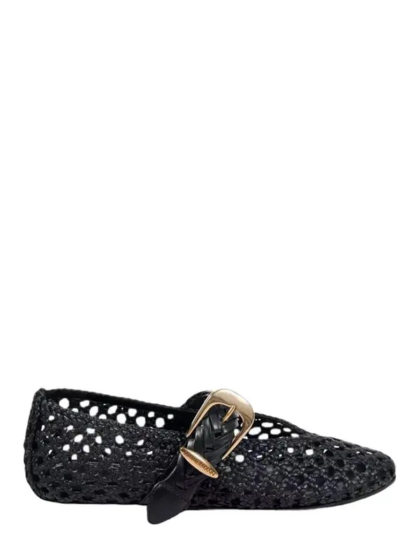 Zimmermann Woven Ballet Flats - Black