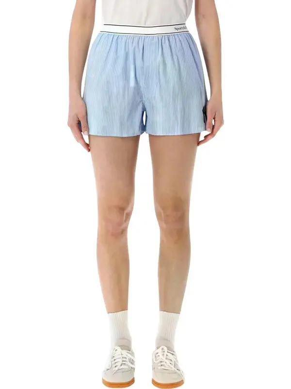 SPORTY & RICH Striped Boxer Shorts - Blue