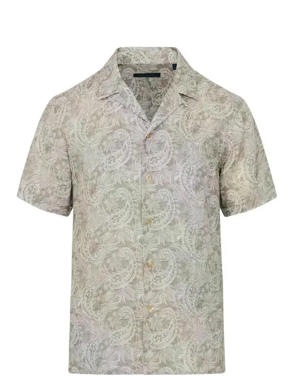 PATRICK ASSARAF Paisley Button Shirt - Grey