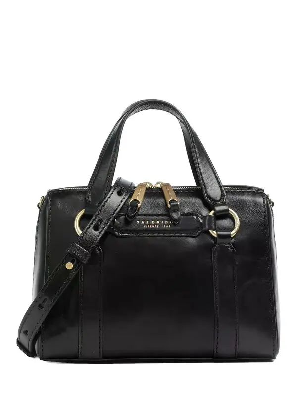 THE BRIDGE Leather Tote Bag - Black