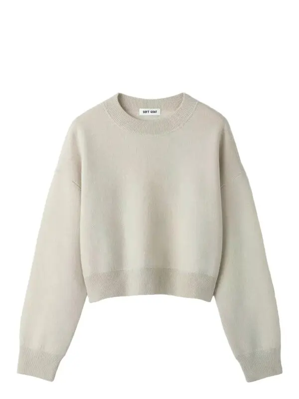 Soft Goat Round-neck Sweater - Neutrals