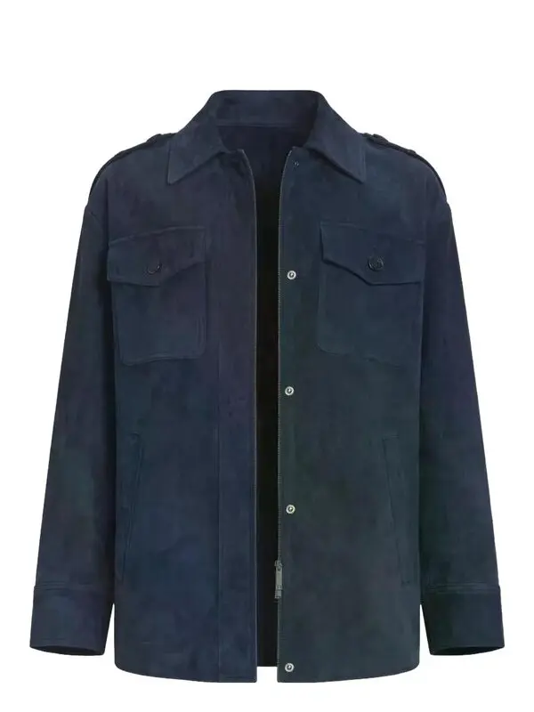 SELF-PORTRAIT Flap-pocket Jacket - Blue