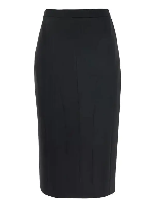 Max Mara Zip Slit Midi Skirt - Black
