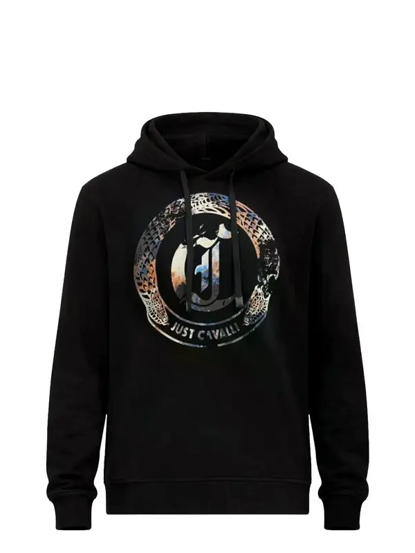 Just Cavalli Graphic Hoodie - Black