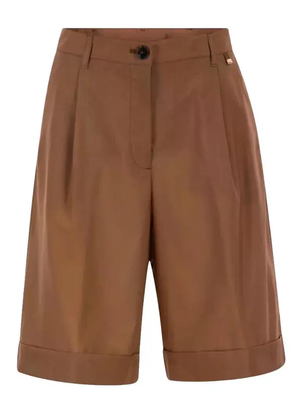 Herno Bermuda Pleated Shorts - Brown