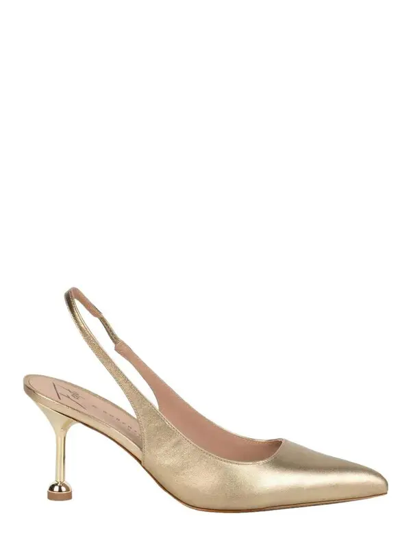 Roberto Festa Metallic Slingback Pumps - Gold