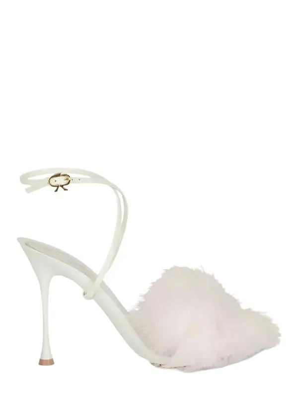 GIANVITO ROSSI Feathered-strap Sandals - White