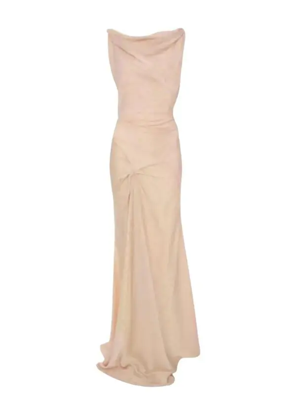 Victoria Beckham Posy Cowl-neck Maxi Dress - Neutrals