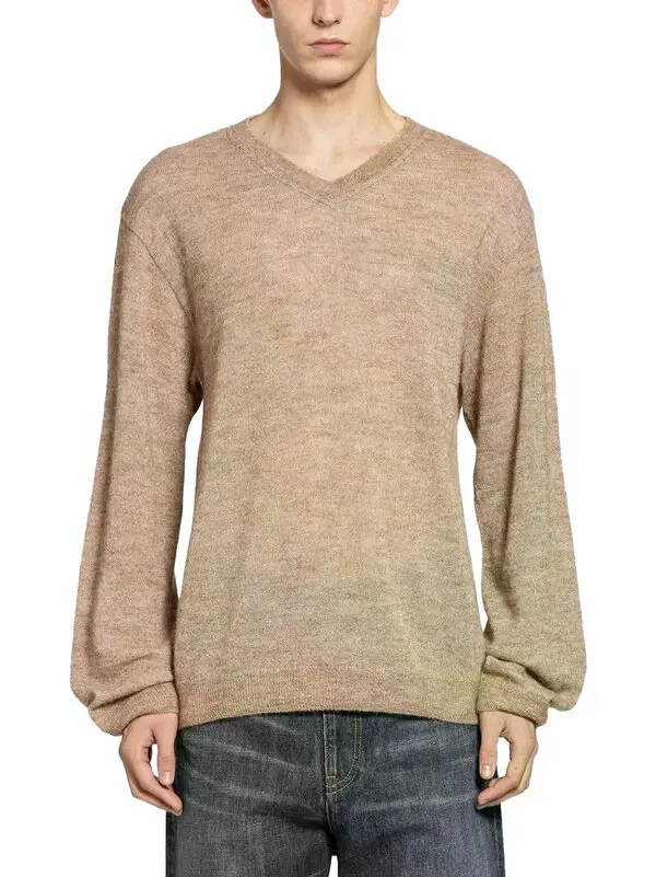 MYTHINKS V-neck Sweater - Neutrals