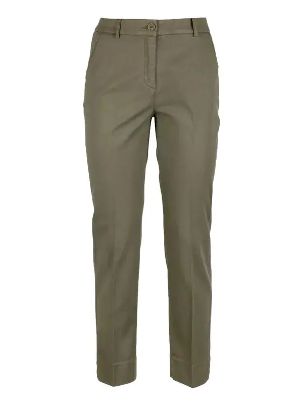VIA MASINI 80 Slim-cut Trousers - Green