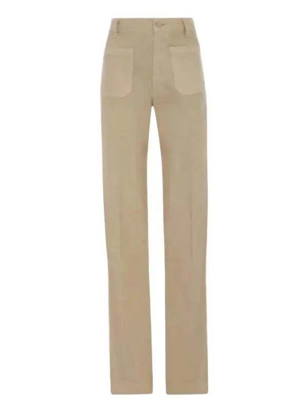 Victoria Beckham Alina Patch-pockets Wide Leg Jeans - Neutrals