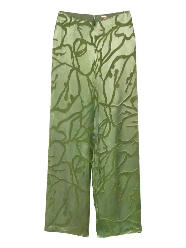 Cult Gaia Floral-pattern Trousers - Green