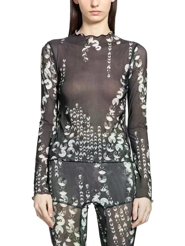 KNWLS Halcyon Sheer Top - Black