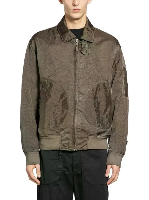 MASSIMO OSTI STUDIO Zip-up Bomber Jacket - Brown