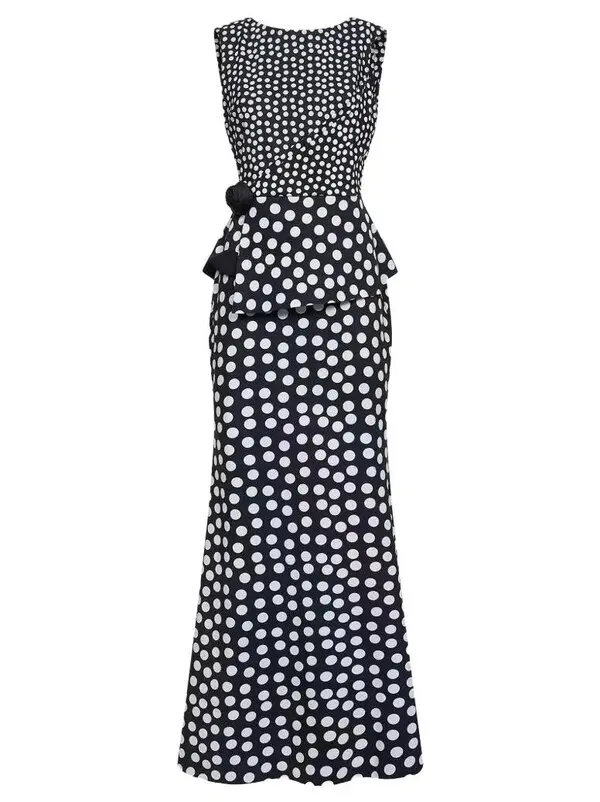 Chiara Boni La Petite Robe Polka-dot Maxi Dress - Black