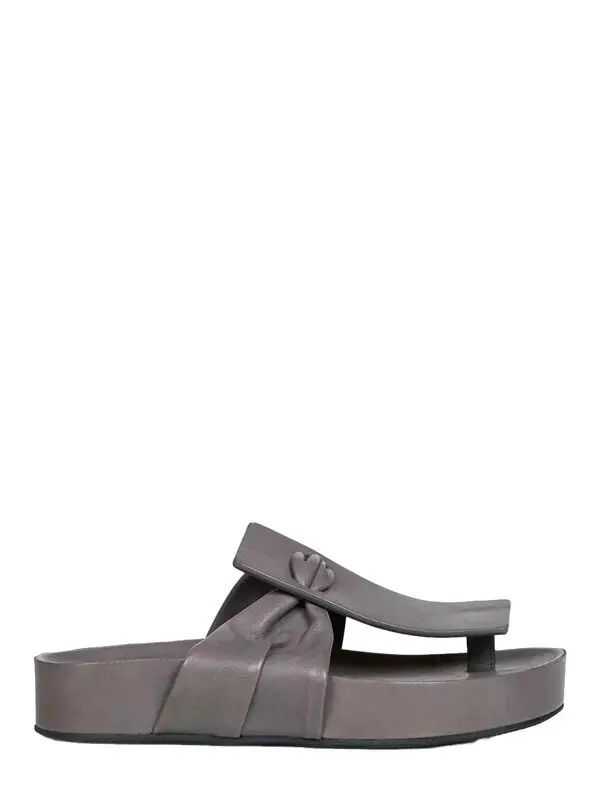 UMA WANG 35mm Square Leather Sandals - Grey