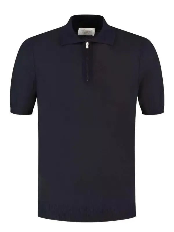 Marco Pescarolo Zip Polo Shirt - Blue