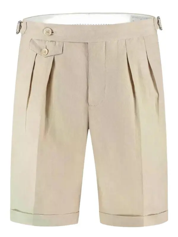 Brunello Cucinelli Pleated Turn-up Shorts - Neutrals