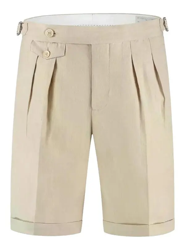 Brunello Cucinelli Pleated Turn-up Shorts - Neutrals
