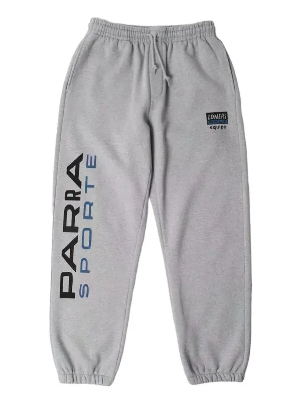 PARRA Sporte Drawstring-detail Cotton Track Pants - Grey