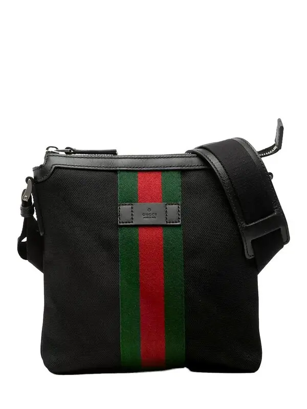 Gucci 2016-2026 Techno Canvas Web Messenger Bag - Black