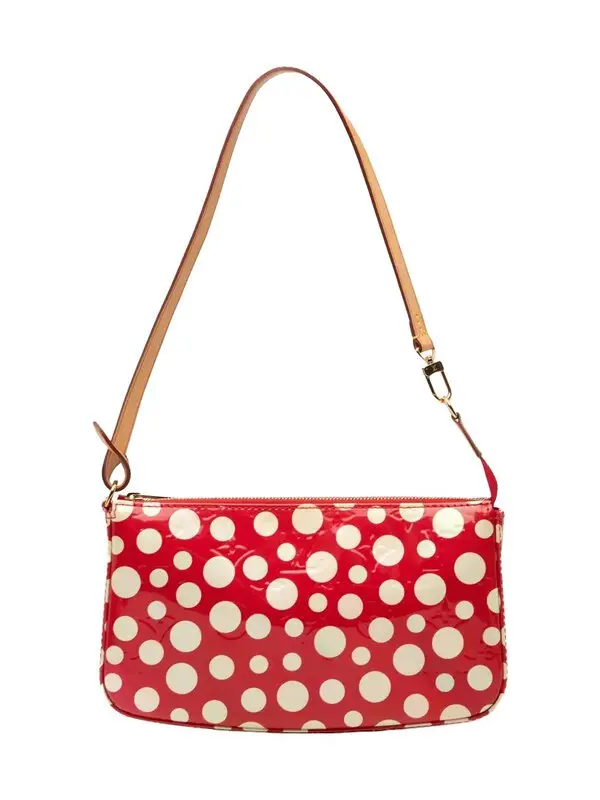 LOUIS VUITTON 2012 Yayoi Kusama Monogram Vernis Dots Infinity Pochette Accessoires - Red