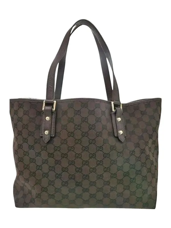 Gucci Gg Canvas Tote Bag - Brown