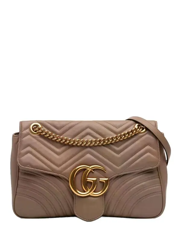 Gucci Gg Marmont Matelasse Leather Shoulder Bag - Brown