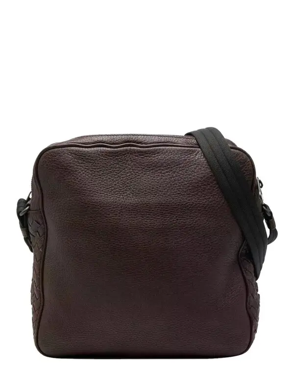 Bottega Veneta Intrecciato Trimmed Nappa Messenger Bag - Brown