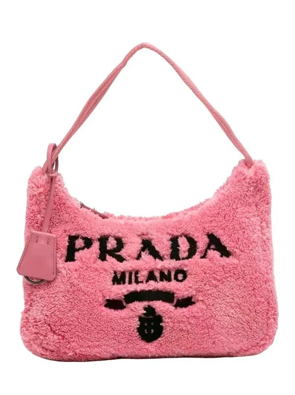 Prada 2013-2025 Re-edition 2000 Mini Terry Shoulder Bag - Pink