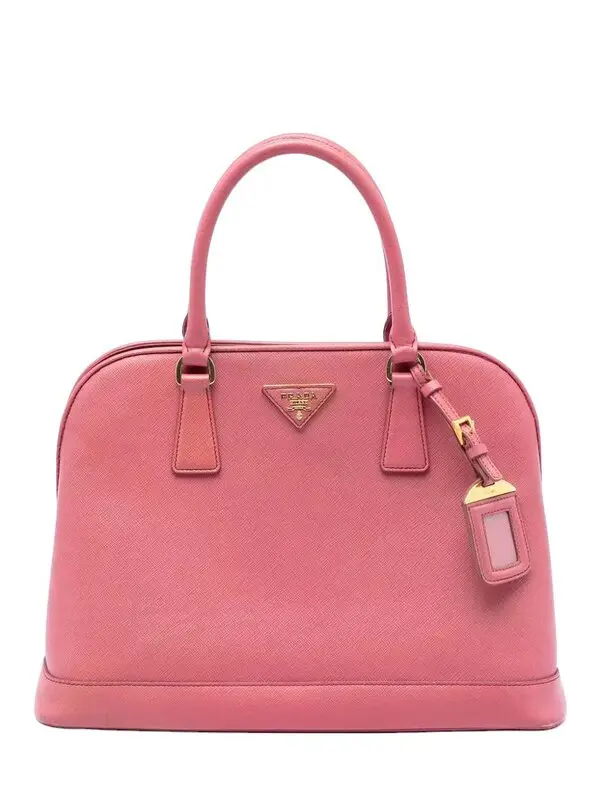 Prada Medium Saffiano Lux Open Promenade Satchel - Pink