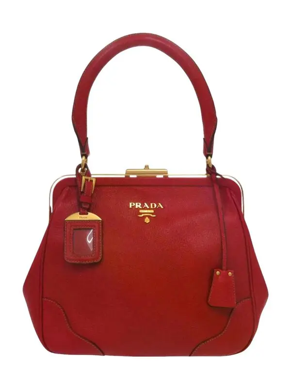 Prada Cinghiale Frame Handbag - Red
