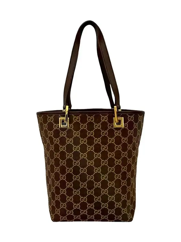 Gucci Gg Canvas Tote Bag - Brown