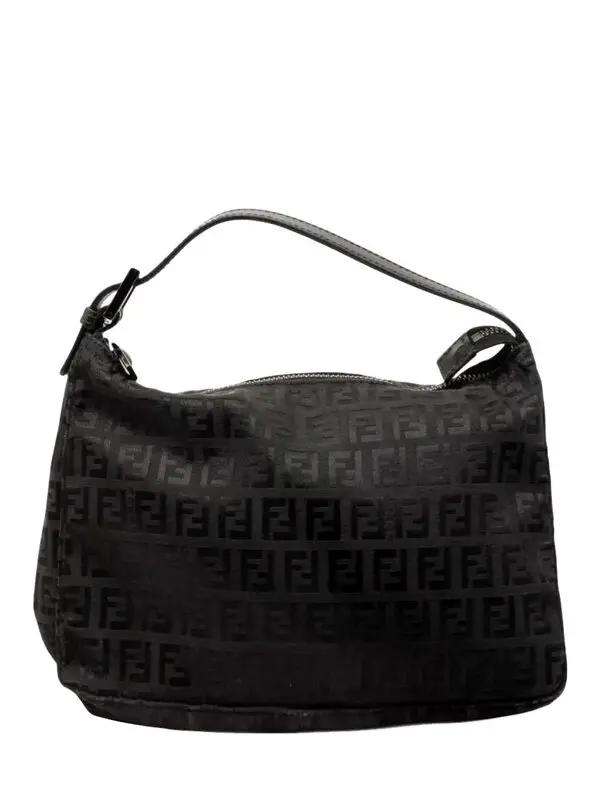Fendi 2000-2010 Zucchino Canvas Handbag - Black