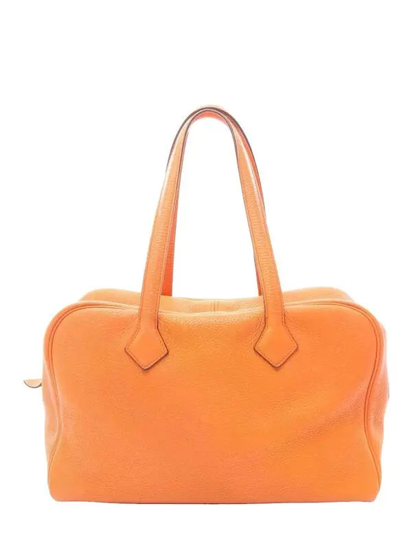 Hermès 2010 Clemence Victoria Ii 35 Shoulder Bag - Orange
