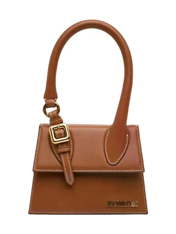 Jacquemus Leather Le Chiquito Moyen Boucle Satchel - Brown