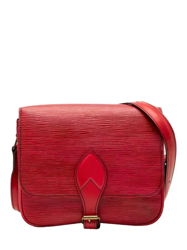 LOUIS VUITTON 1991 Epi Cartouchiere Mm Crossbody Bag - Red