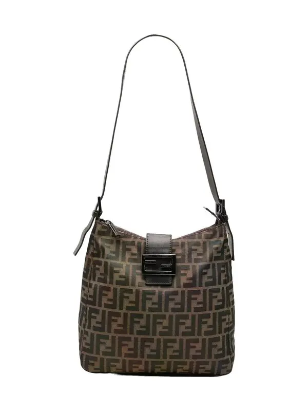 Fendi Zucca Canvas Shoulder Bag - Brown