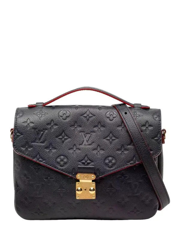LOUIS VUITTON 2018 Monogram Empreinte Pochette Metis Satchel - Blue
