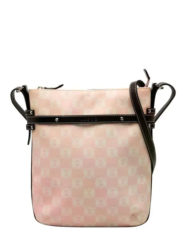 Loewe 2007 Anagram Coated Canvas Crossbody Bag - Pink