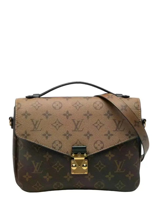 LOUIS VUITTON 2021-2025 Monogram Reverse Pochette Metis Satchel - Brown