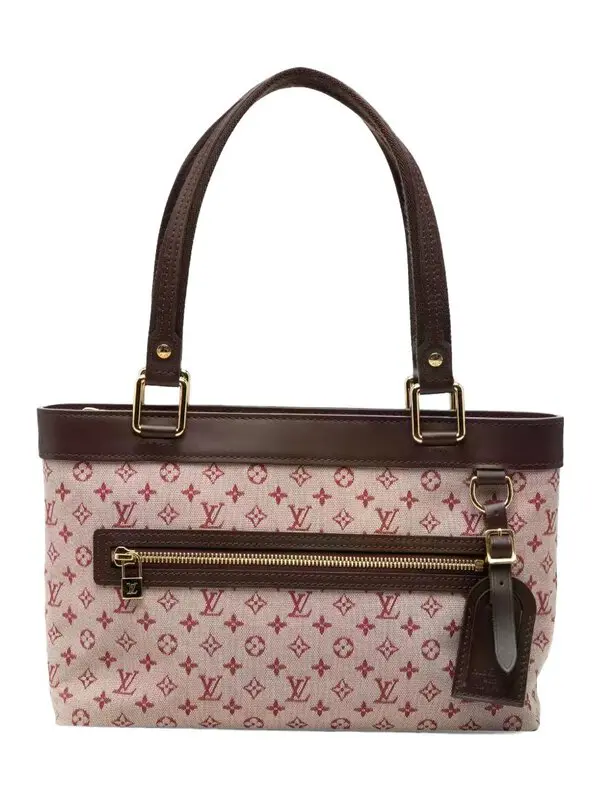 LOUIS VUITTON 2005 Monogram Mini Lin Lucille Pm Handbag - Red