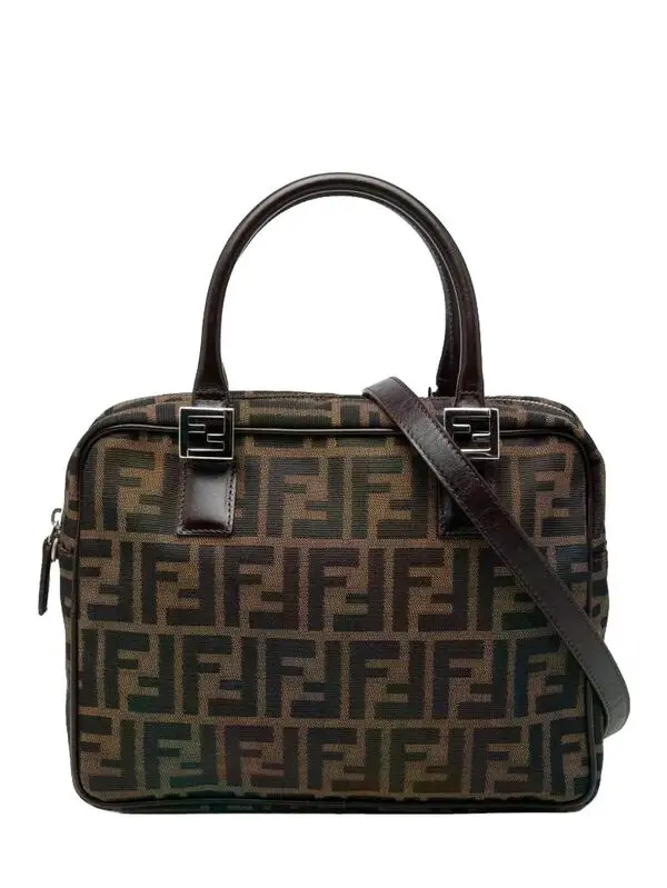 Fendi Zucca Canvas Satchel - Brown